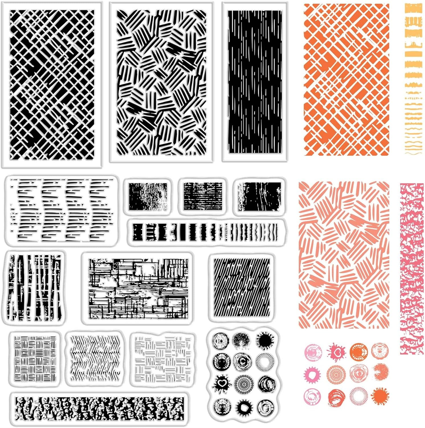 Retro Background Clear Stamps Transparent Vintage Retro Texture ...