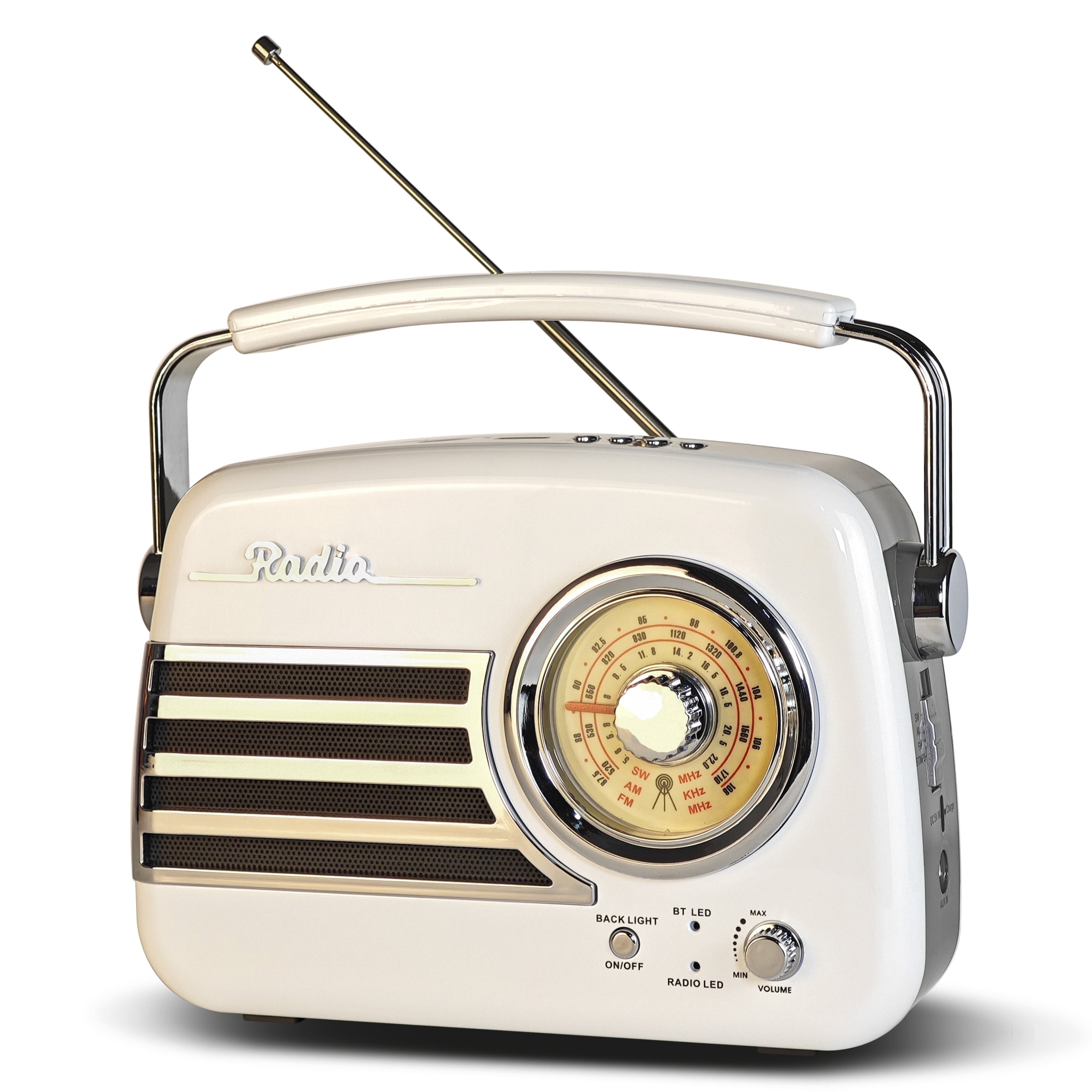 Retro Backlit AM FM Shortwave Radio, Great Receiver Bluetooth Speaker ...