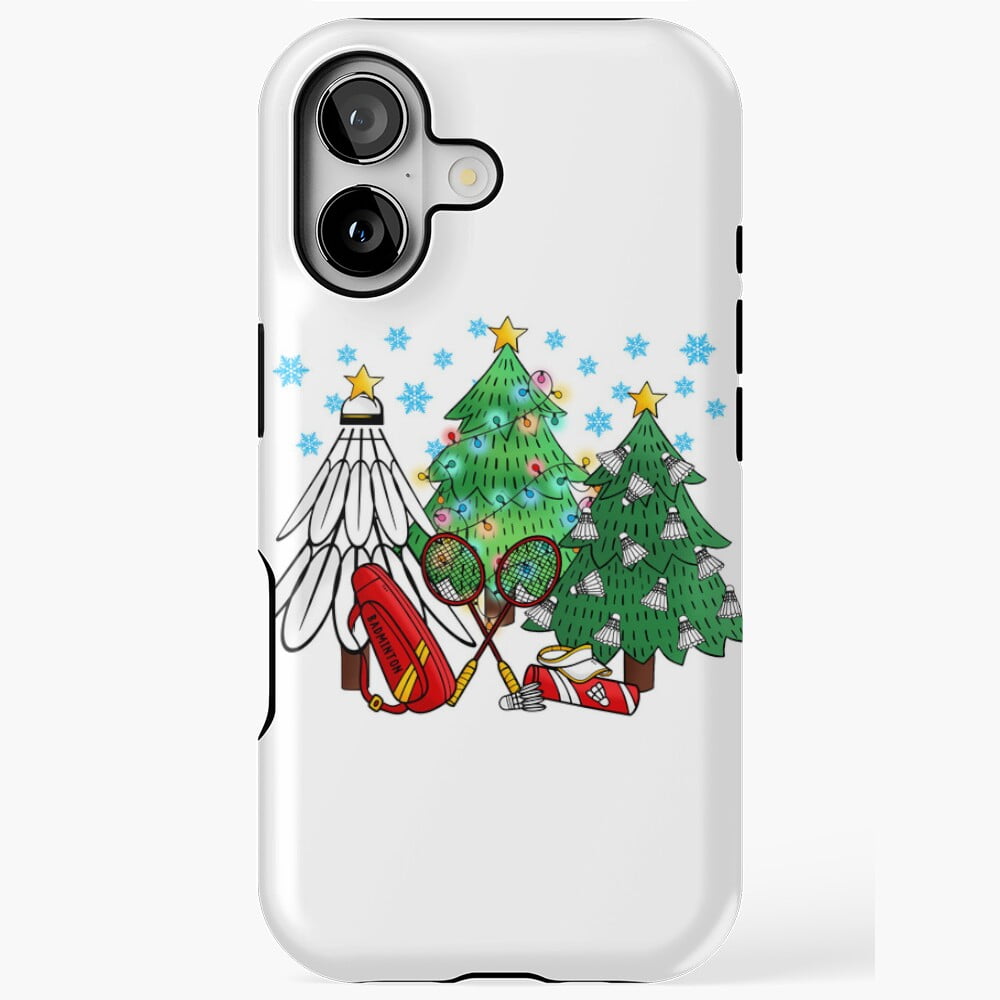 Retro Badminton Holiday Sports Celebration Case for iPhone 17 to 11 Pro ...
