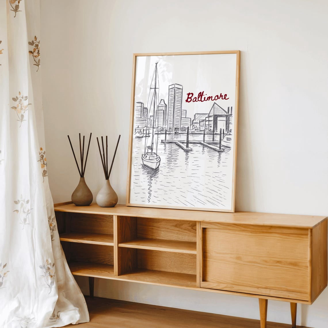 Retro Baltimore Poster Trendy Wall Art Nyc Travel Dorm Decor Meet Me In ...