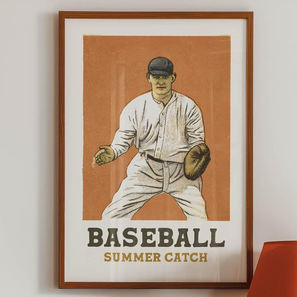 Retro Baseball Art Print Sports Poster Gift For Baseball Player Sports ...