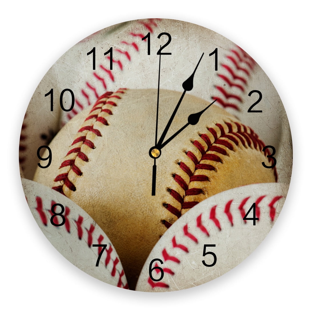 Retro Baseball Sports Creative Wall Clock For Home Office ration Living ...