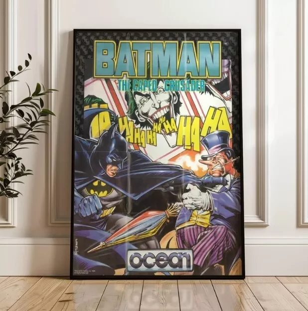 Retro Batman C64 Video Game Poster Vintage Movie Print Dc Comic Book ...
