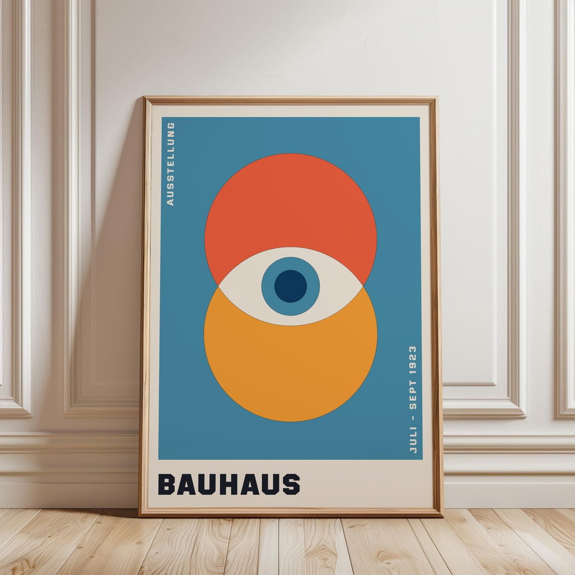 Retro Bauhaus Eye Geometry Modernist Color Block Abstract Graphic ...