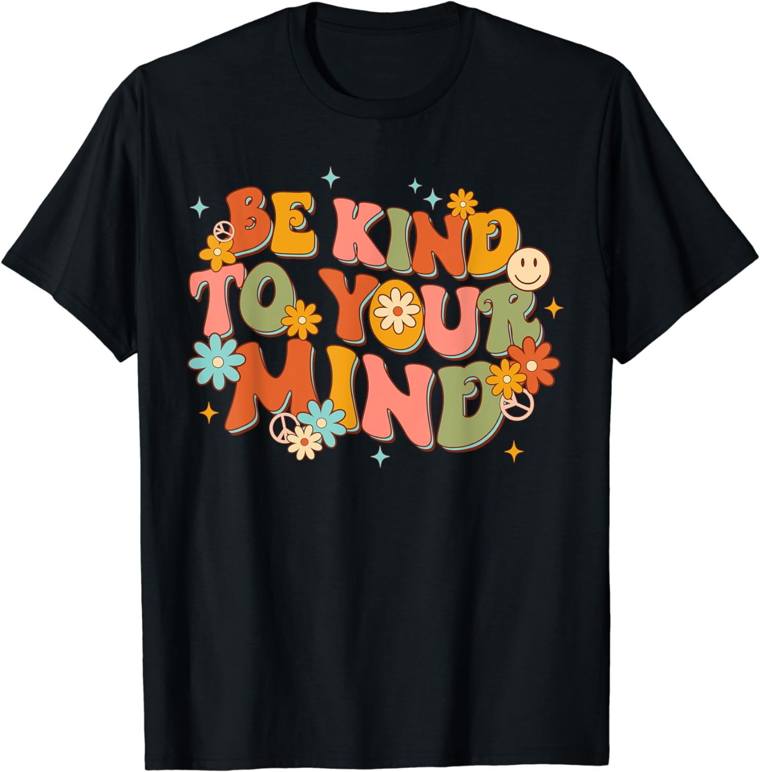 Retro Be Kind To Your Mind Mental Health Awareness Women Men T-Shirt - Walmart.com