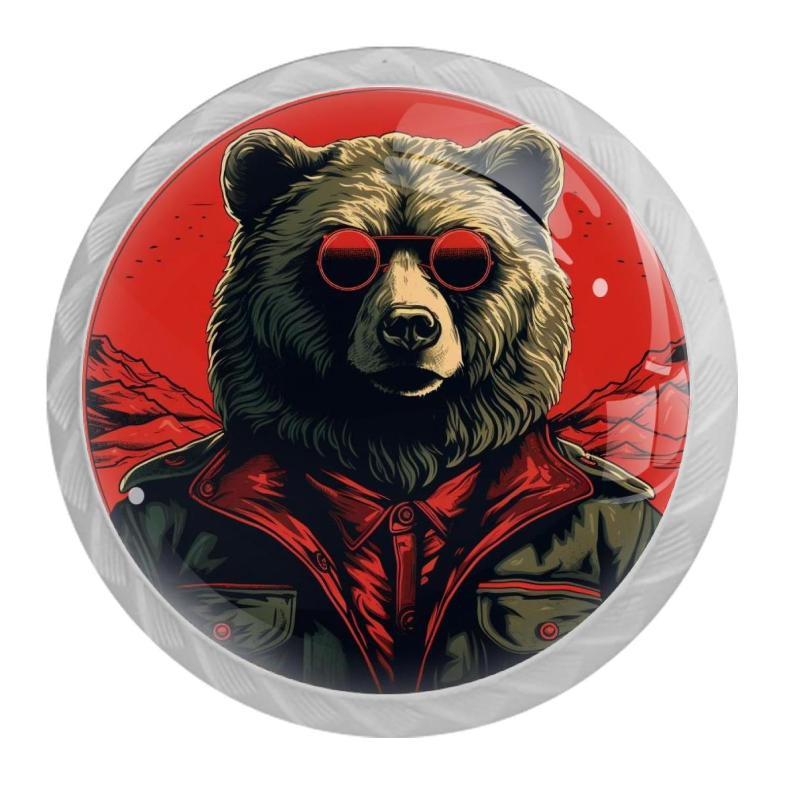 Retro Bear Red Moon Cabinet Knobs, Stainless Steel Kitchen Knobs, Knobs ...