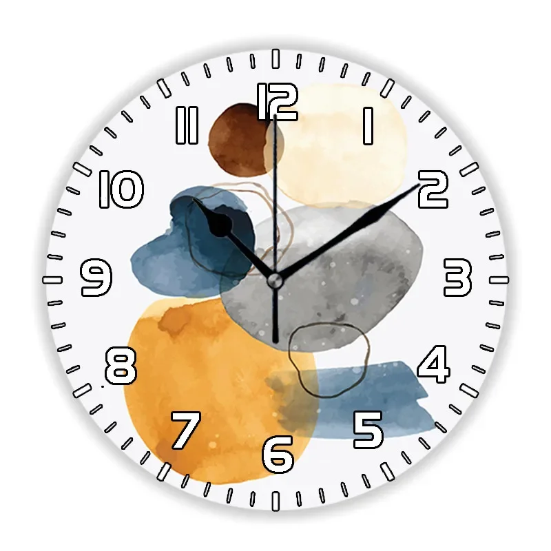 Retro Beige Mid Century Atomic Starbursts Wall Clock Watch Modern ...