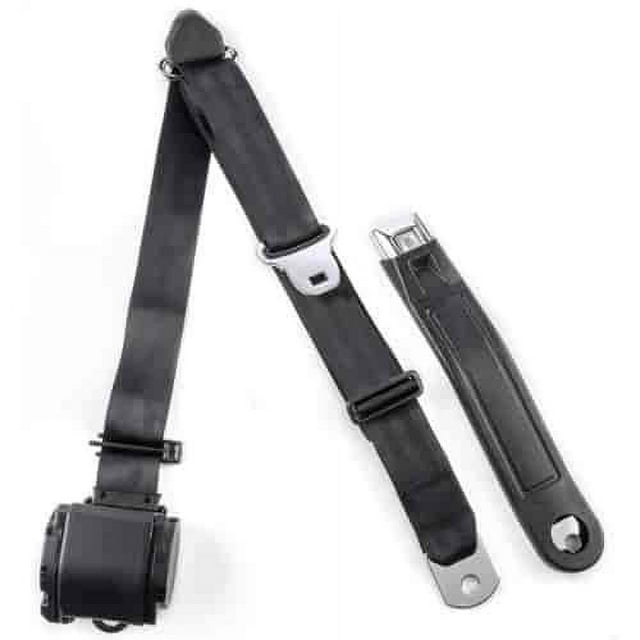 Black Pushbutton Shoulder Safety Belt - Bucket Seat RetroBelt Seatbelt Classic - Walmart.com