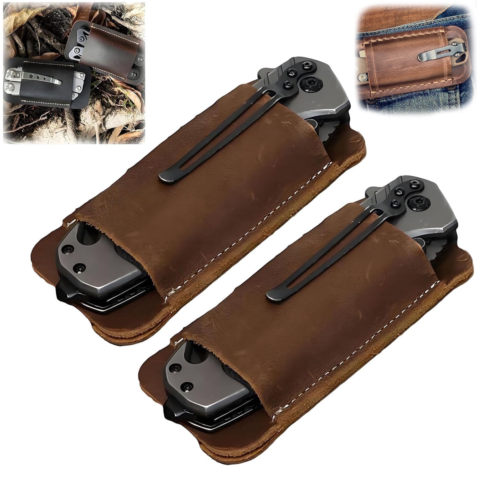 Retro Belt Carrying Leather Knife Scabbard Horizontally, Handmade ...