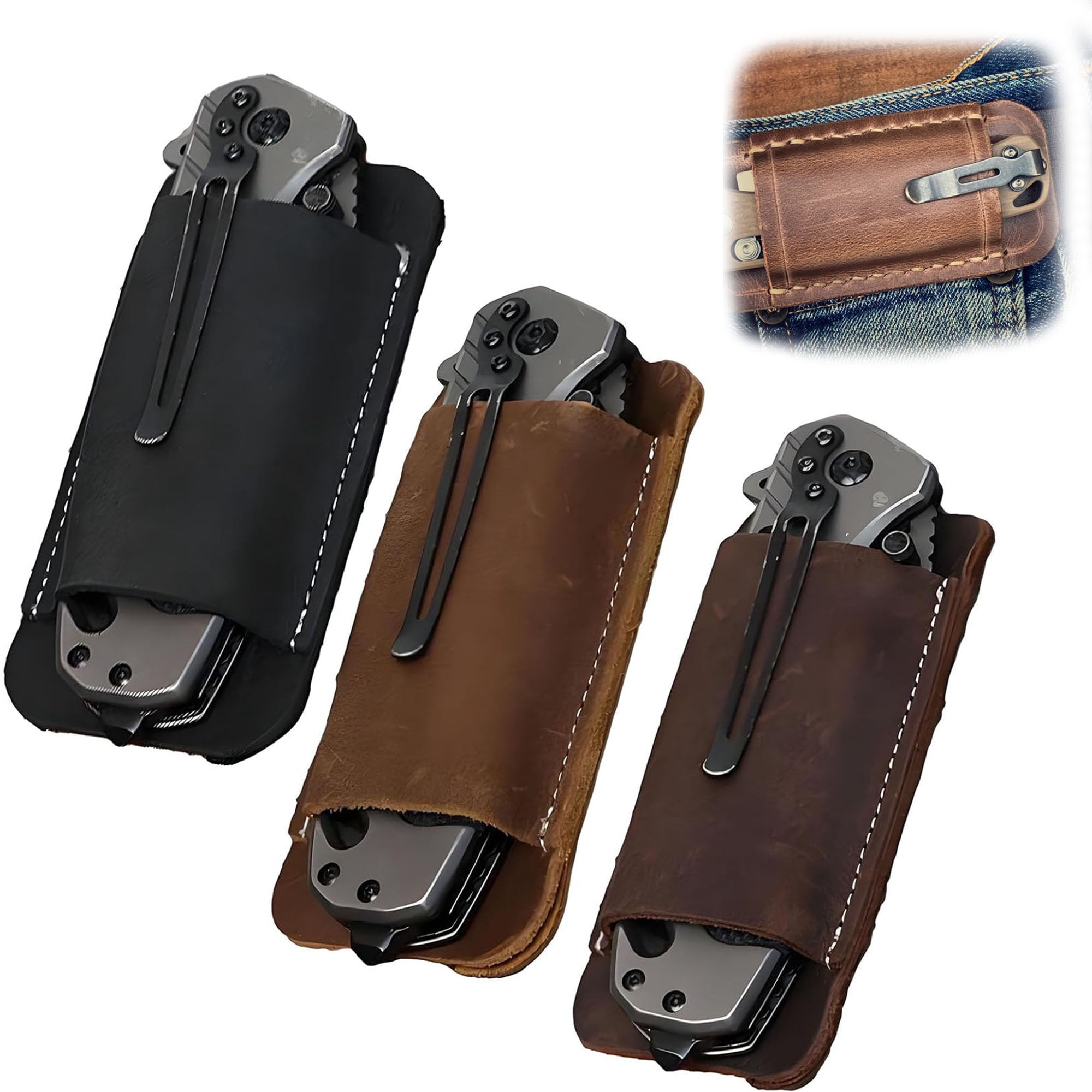 Retro Belt Carrying Leather Knife Scabbard Horizontally, Handmade ...