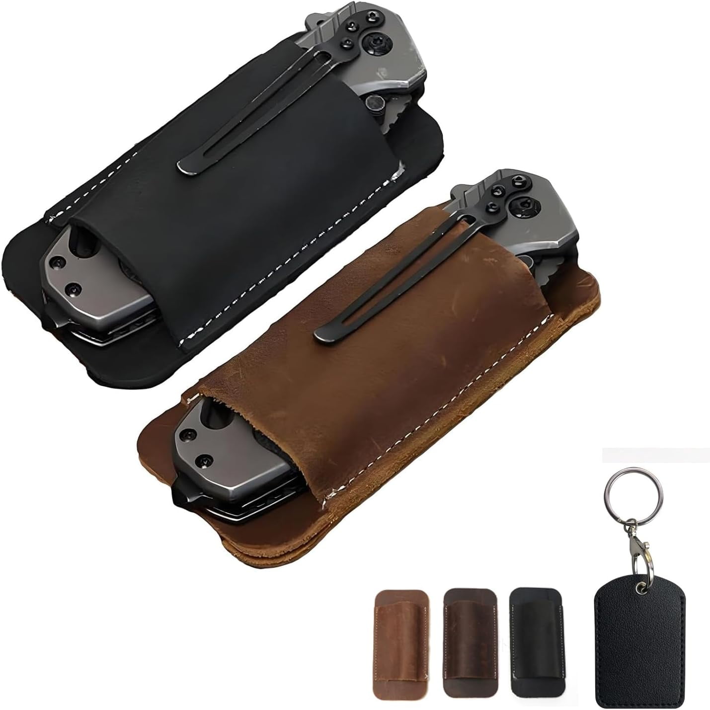 Retro Belt Carrying Leather Knife Scabbard Horizontally, Handmade Knife ...