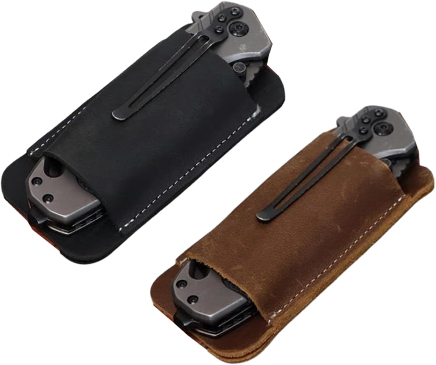 Retro Belt Carrying Leather Knife Scabbard Horizontally, Leather Knife ...