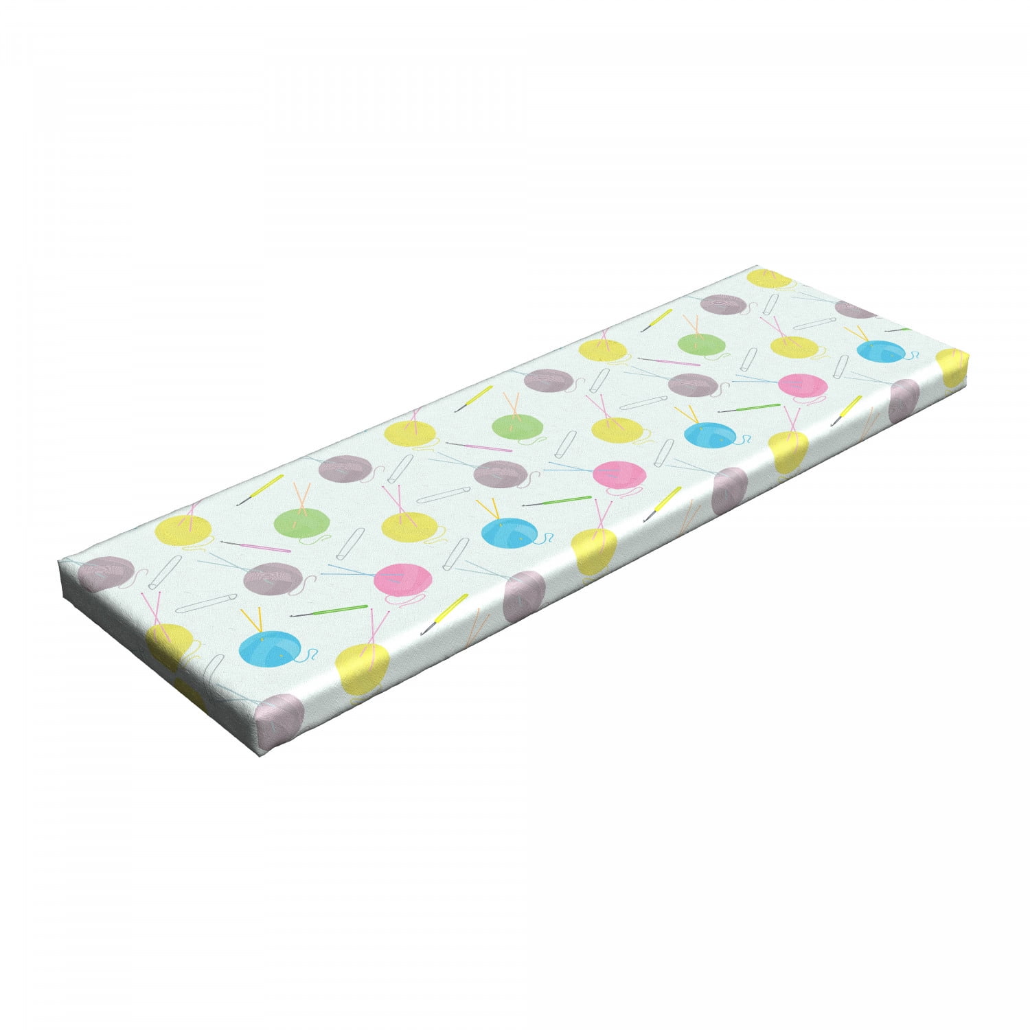 Retro Bench Pad, Elements Handicraft Balls of Yarn Pins Hooks ...