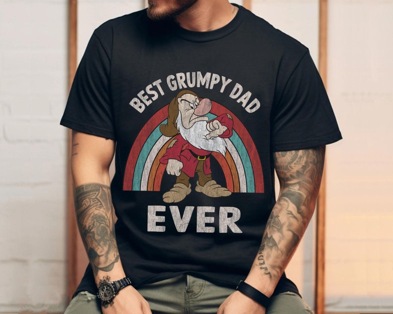 Retro Best Grumpy Dad Ever Shirt, Grumpy Snow White and the Seven ...