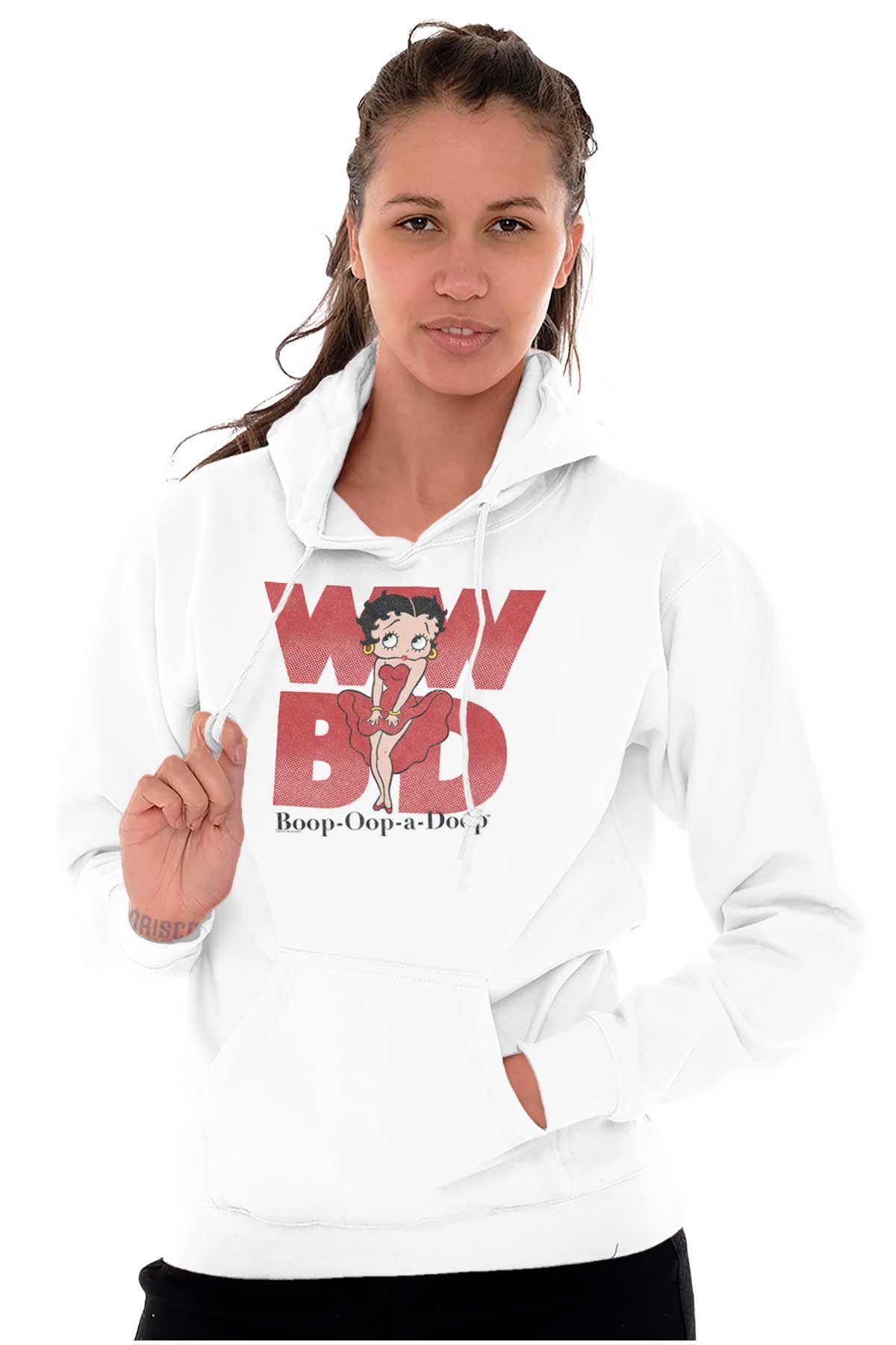Retro Betty Boop Cartoon WWBD Funny Hoodie Sweatshirt Women Brisco ...