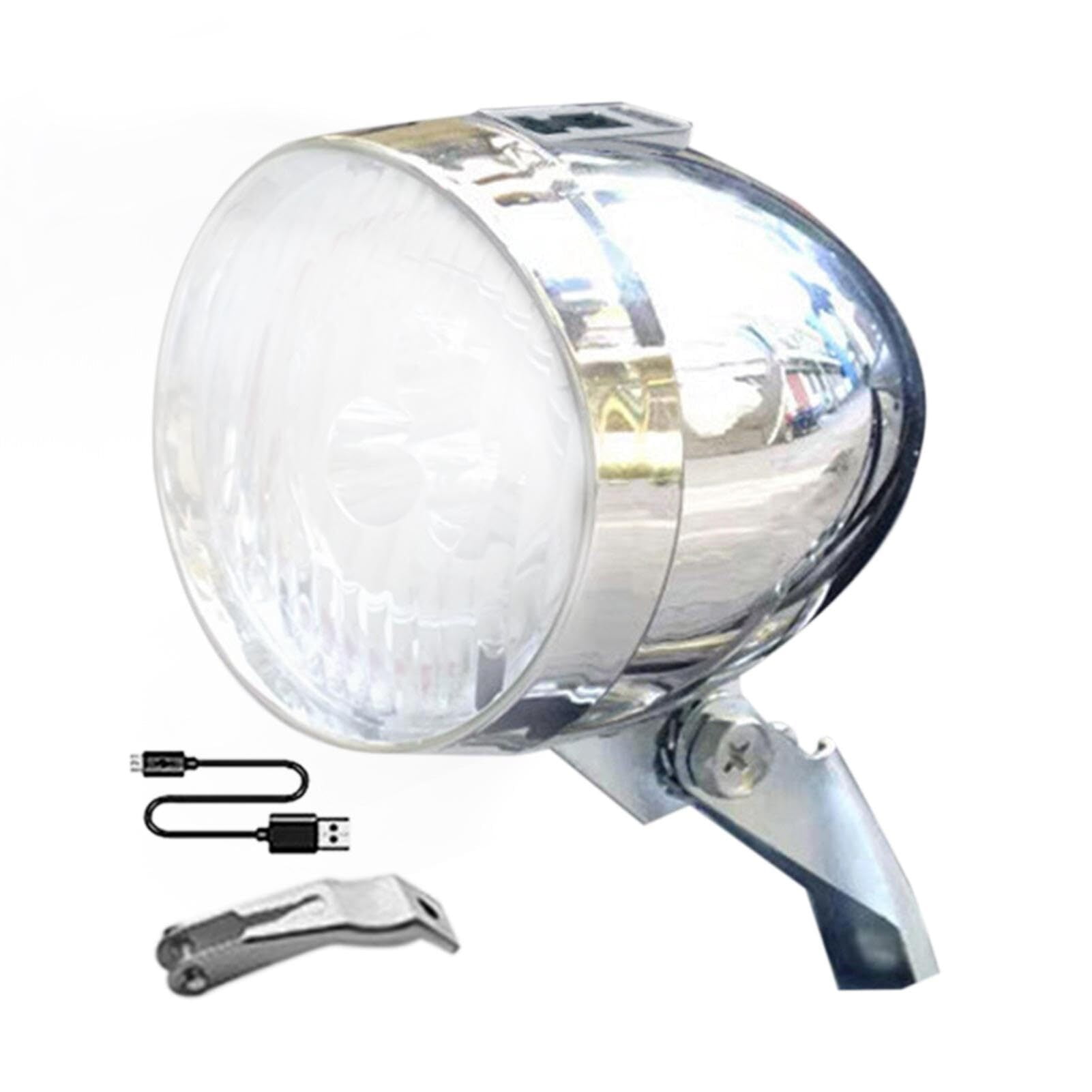 Retro Bicycles Headlight, Bikes Front Light, 3 LED Bulbs Front Lighting ...