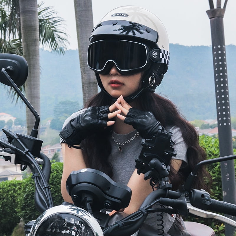 Retro Biker's Motorcycle Helmet Half Helmet Baby Boy and Girl Summer ...