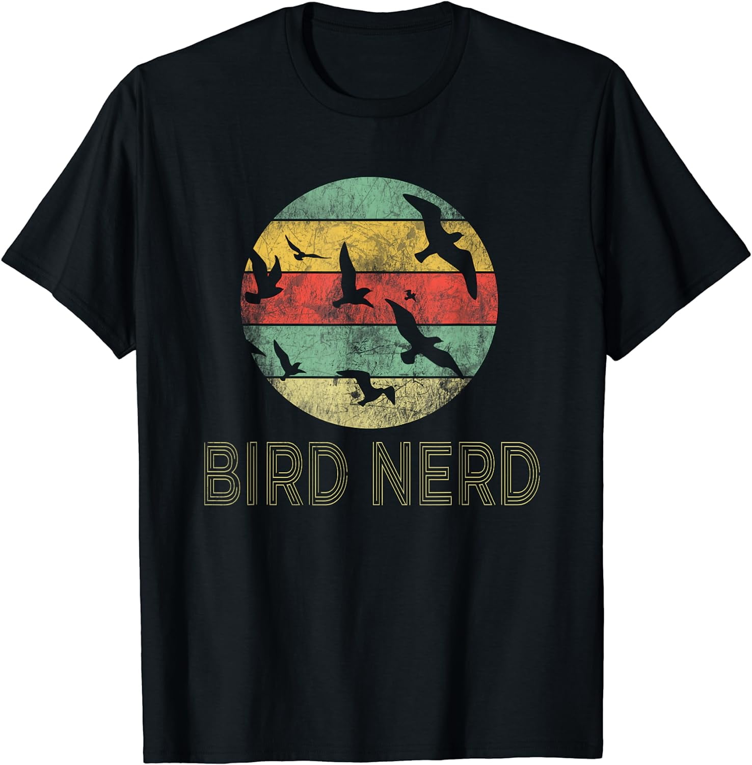 Retro Birding Bird Watching Nerd | Funny Bird Watcher T-Shirt Black ...