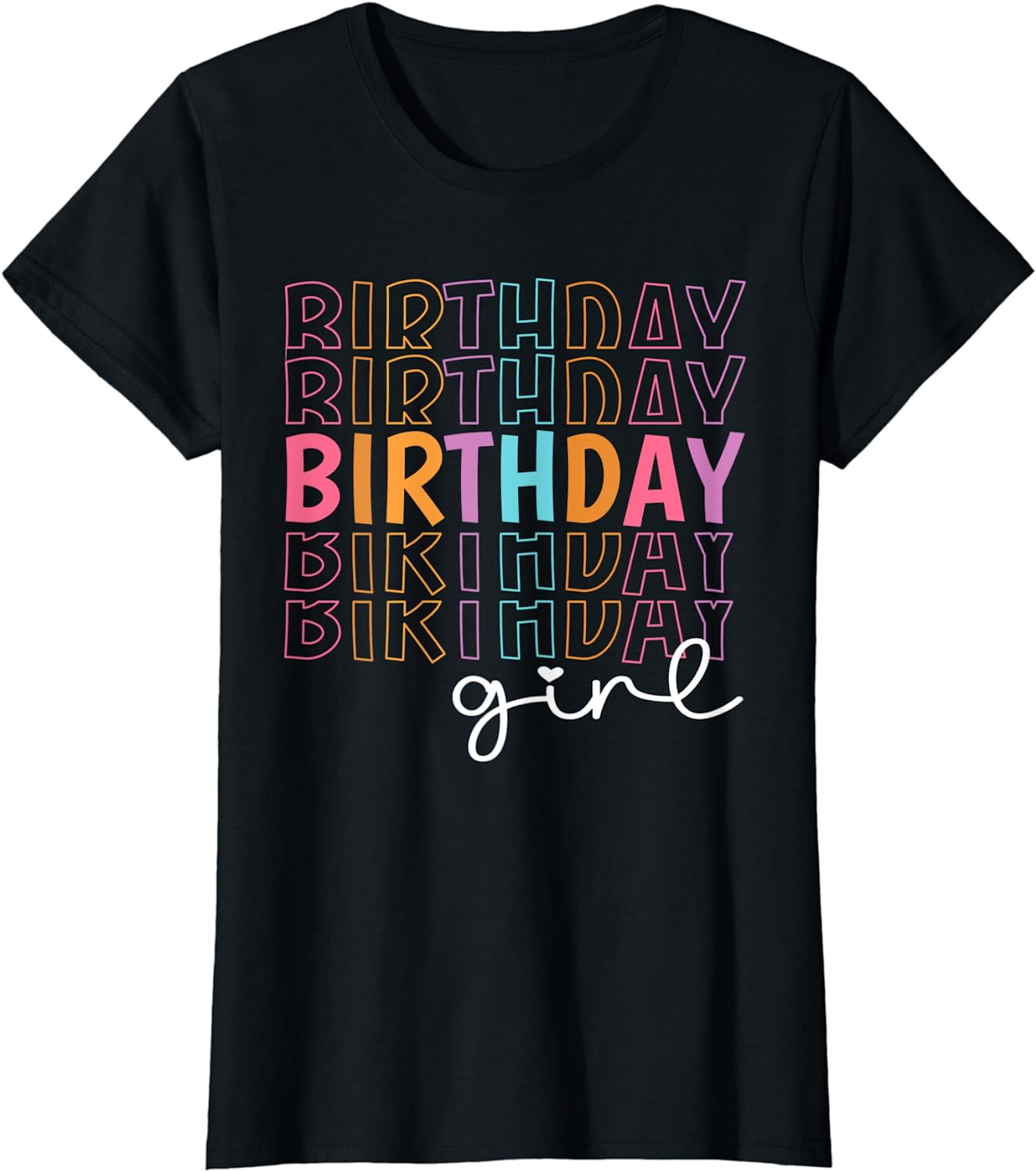 Retro Birthday for Girl Party Tee for Princess Girl Birthday T-Shirt ...