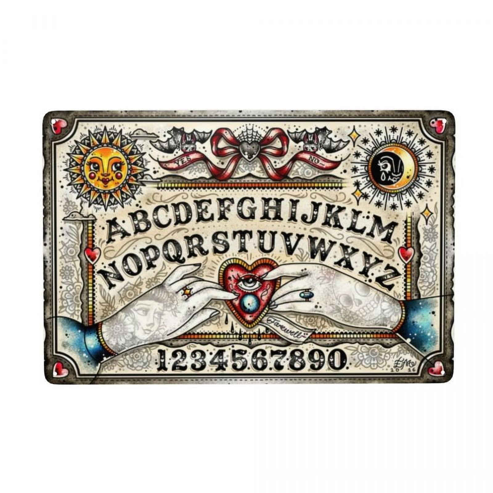 Retro Black Ouija Board Metal Sign Modern Dead Terror Monster Horror ...