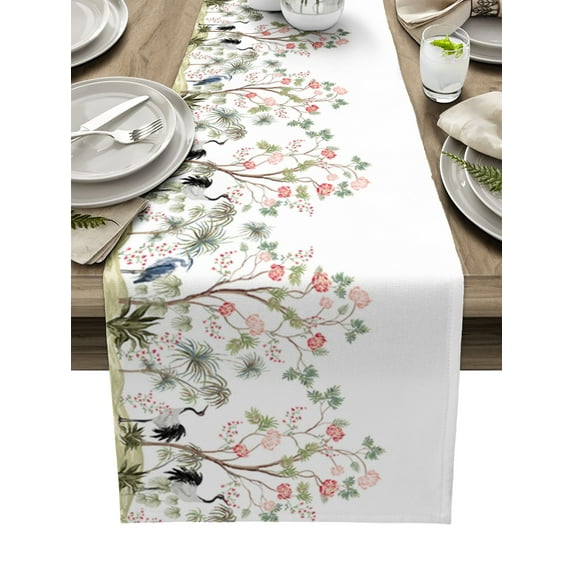 Retro Blue And White Porcelain Chinese Style Table Runner ration Home r ...