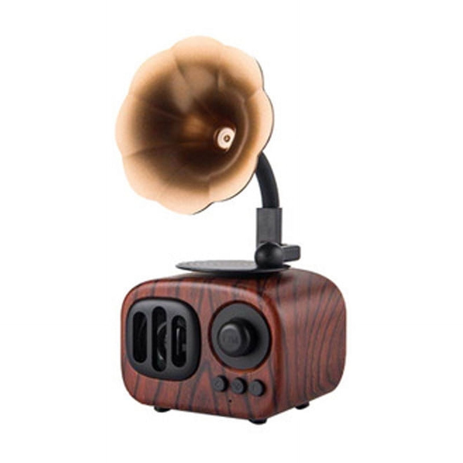 Retro Bluetooth Audio European Style Big Speaker Wood Grain Radio CD ...