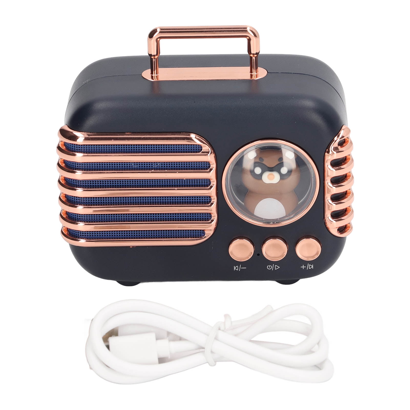 Retro Bluetooth Speaker Cute Pet Wireless Mini Suitcase Stereo Blue for ...