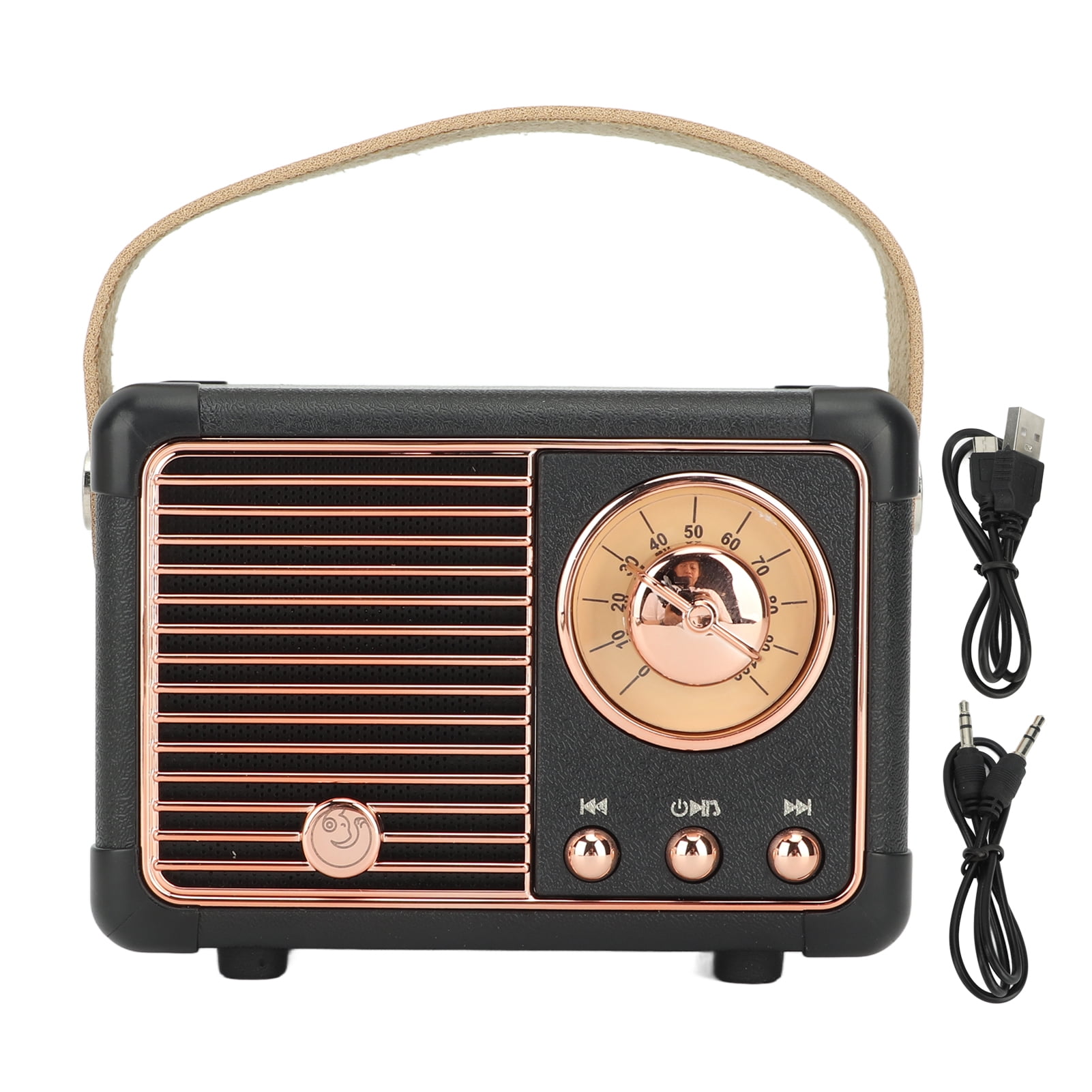 Retro Bluetooth Speaker Vintage Decor Old Fashion Style Mini Portable ...