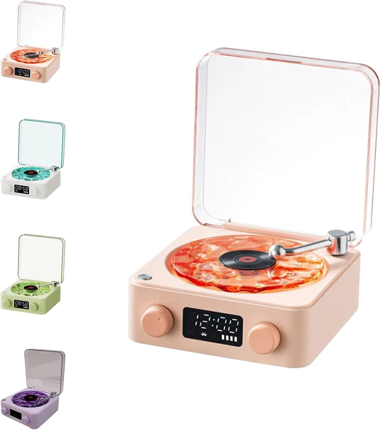 Retro Bluetooth Vinyl Record Player, Kids Record Player with Adjustable ...