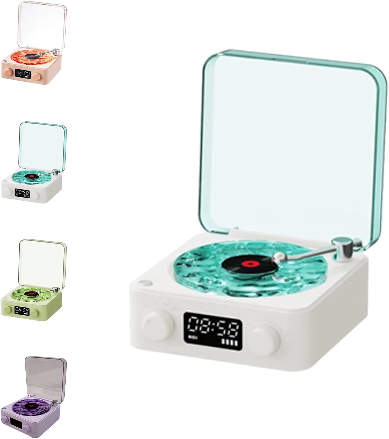 Retro Bluetooth Vinyl Record Player, Kids Record Player with Adjustable ...