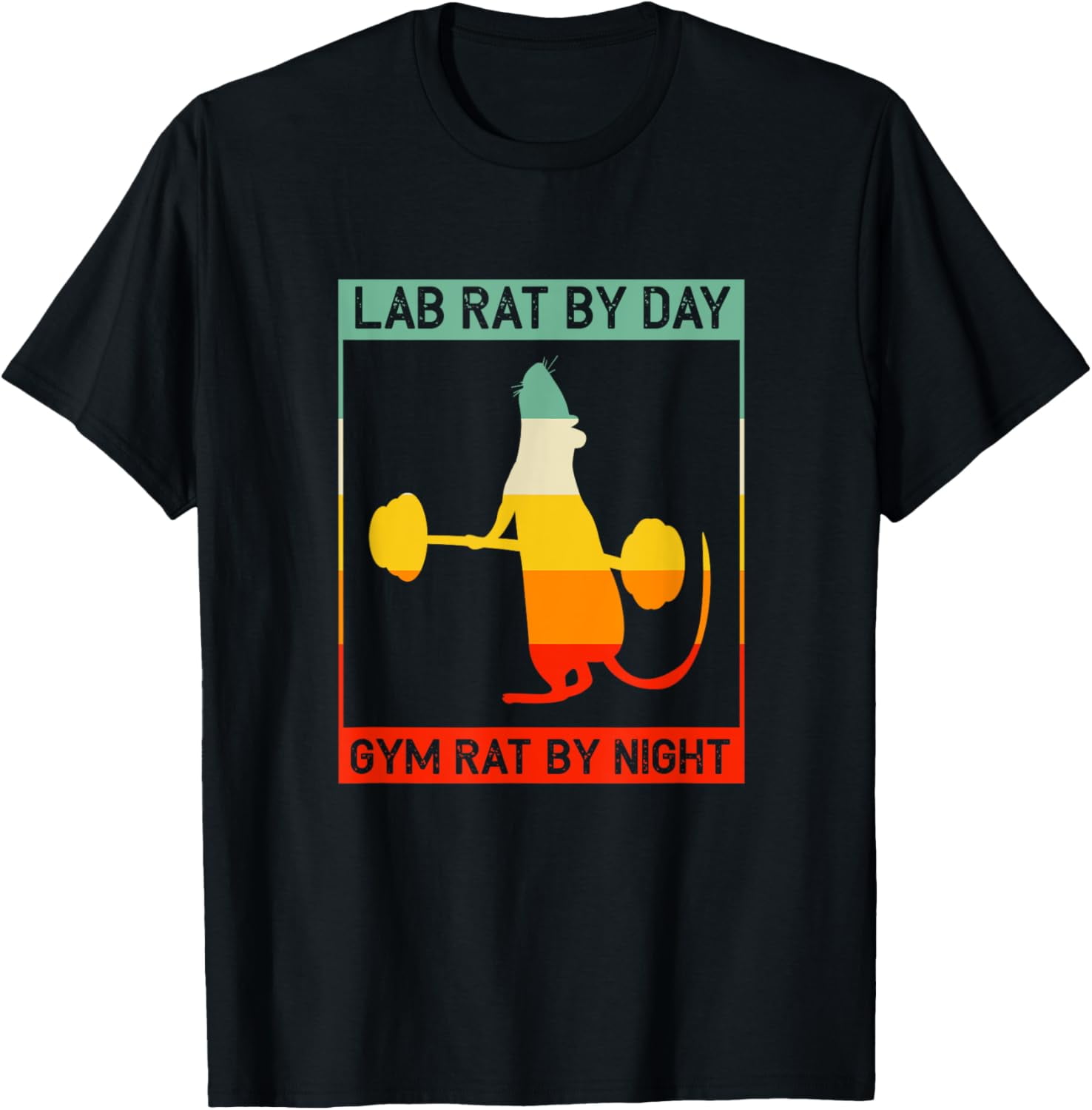 Retro Bodybuilding Lab Rat By Day Gym Rat By Night Funny Creative ...