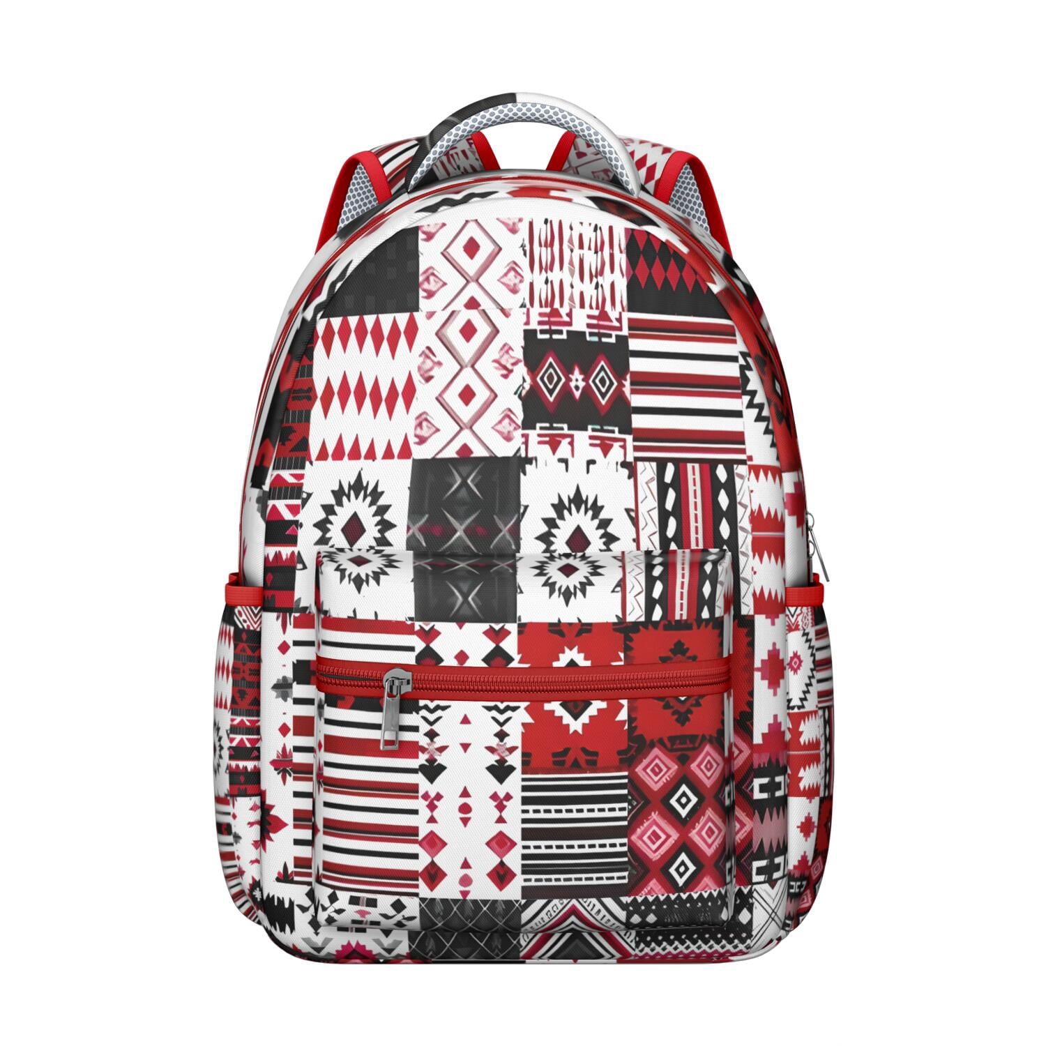 Retro Bohemian College Backpack - Water-Resistant 17" Laptop Protection ...