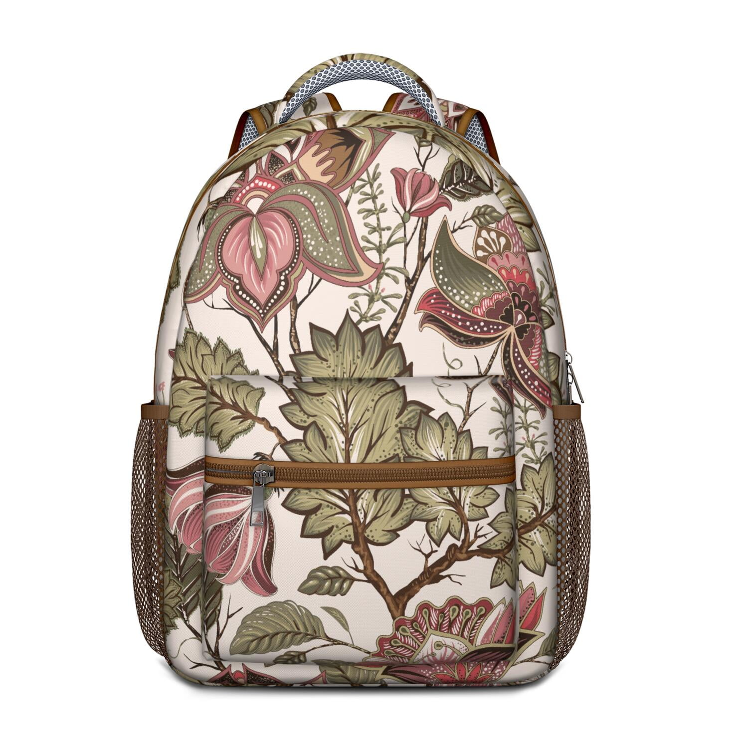 Retro Bohemian Style School Backpack with Decorative Paisley Pattern ...