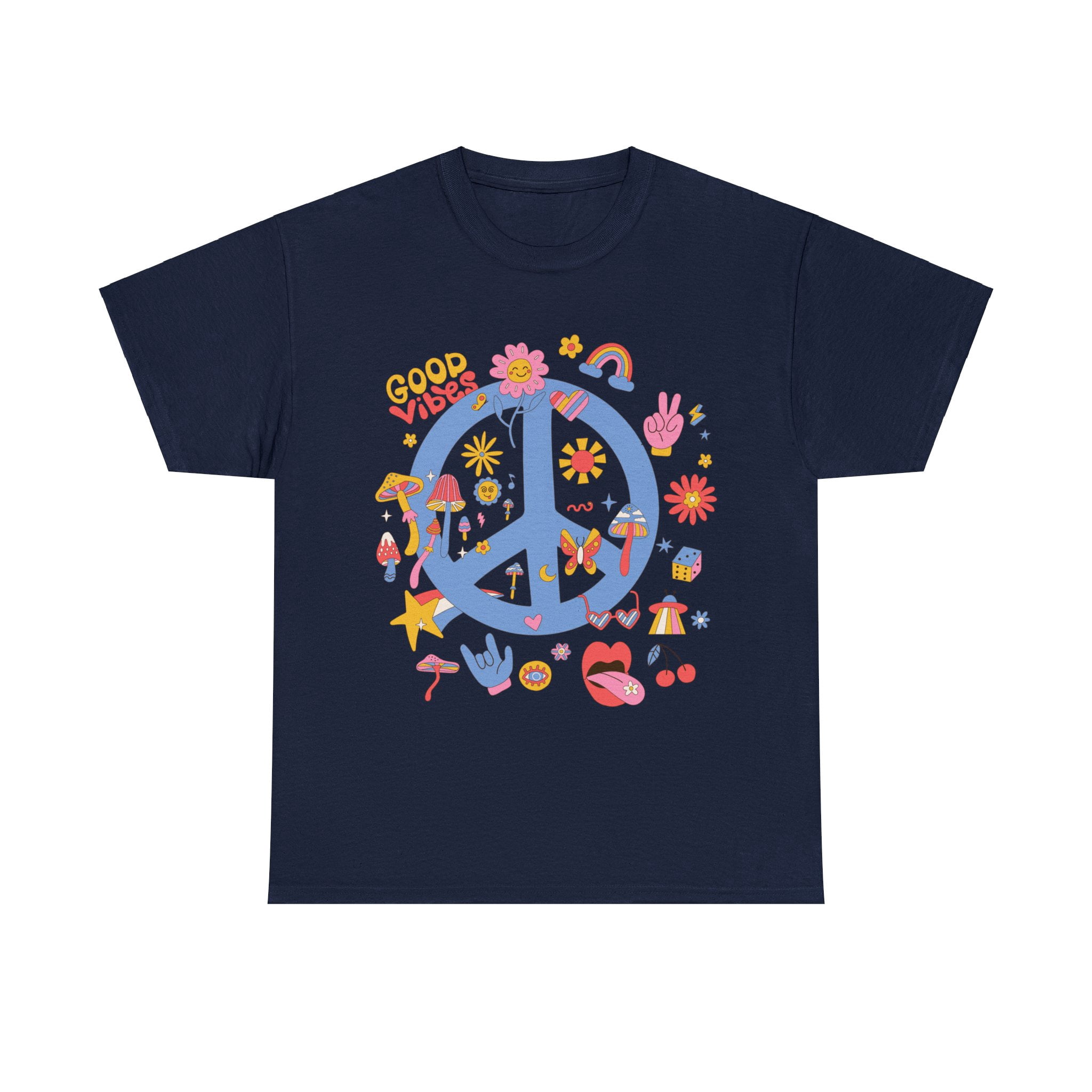Retro Boho Peace Sign Unisex Graphic Tee Shirt, Sizes S-5XL - Walmart.com