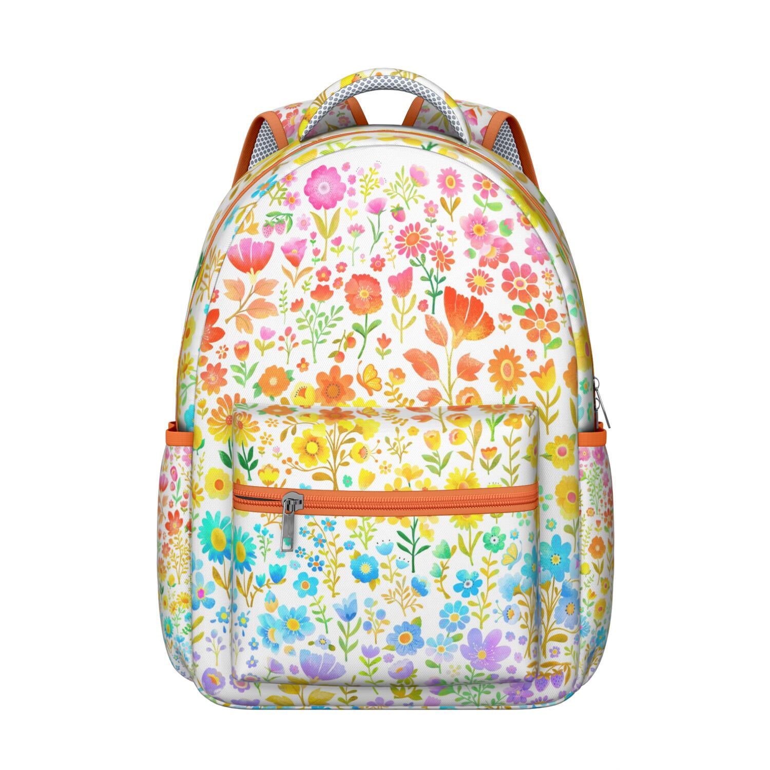 Retro Boho School Backpack with Earthy Patterns, Made for Elementary ...