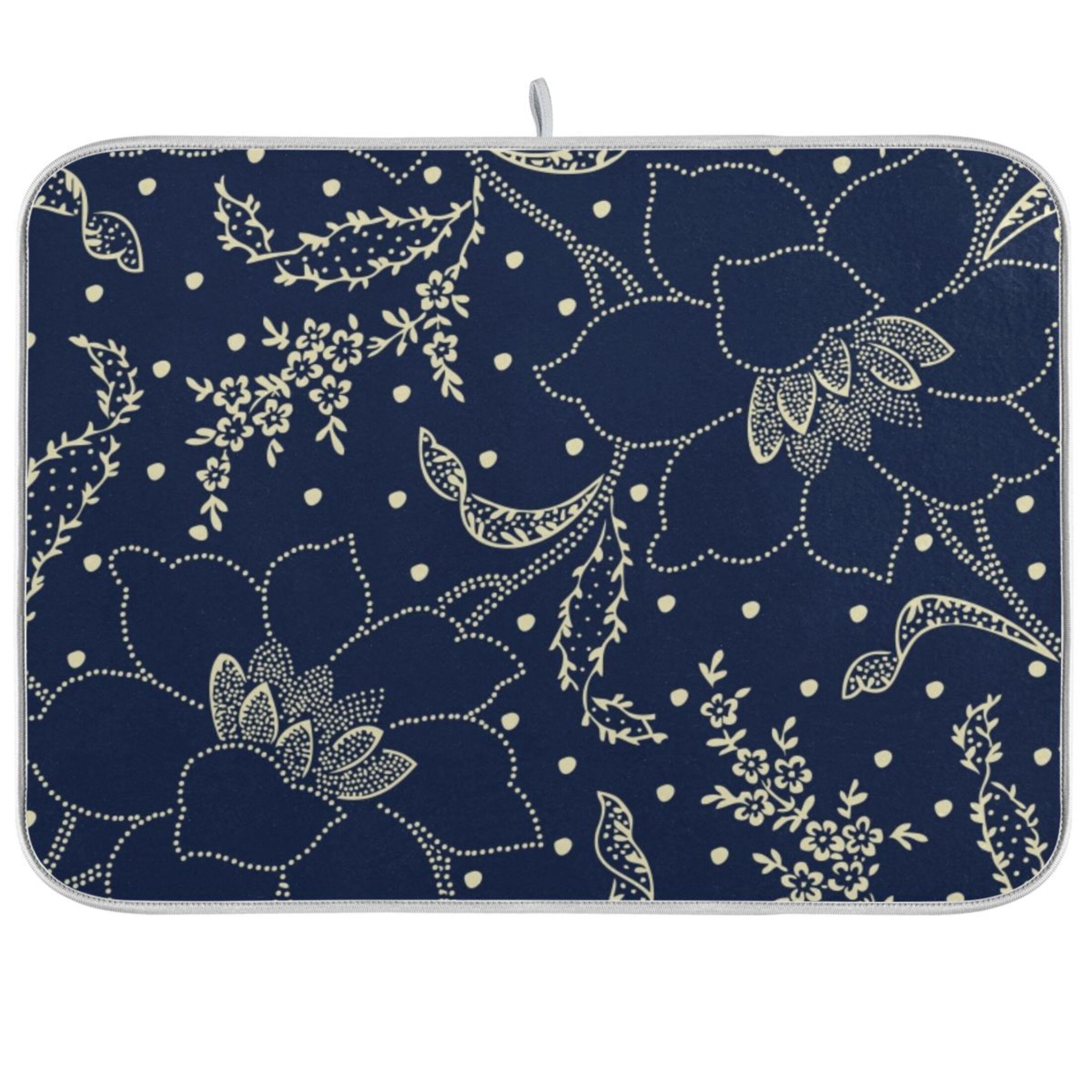 Retro Bohomia Floral Dish Drying Mat Microfiber Kitchen Pad Large ...
