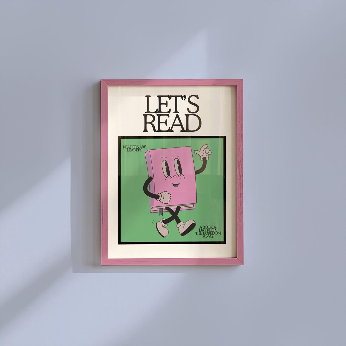 Retro Book Character Classroom Reading Corner Decor Poster, Unframed ...