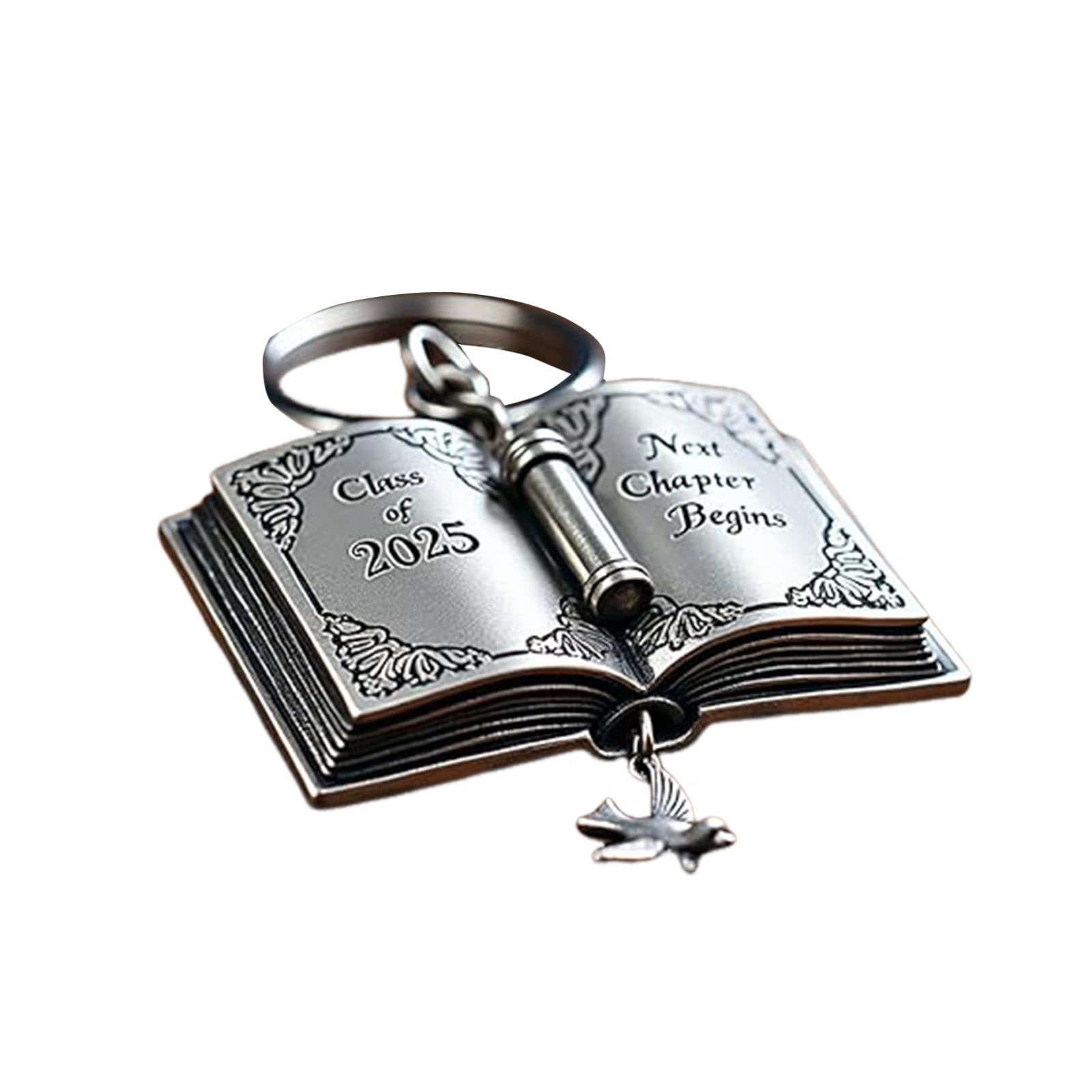 Retro Book Pendant Keychain,Class of 2025 Book Shaped Graduation ...