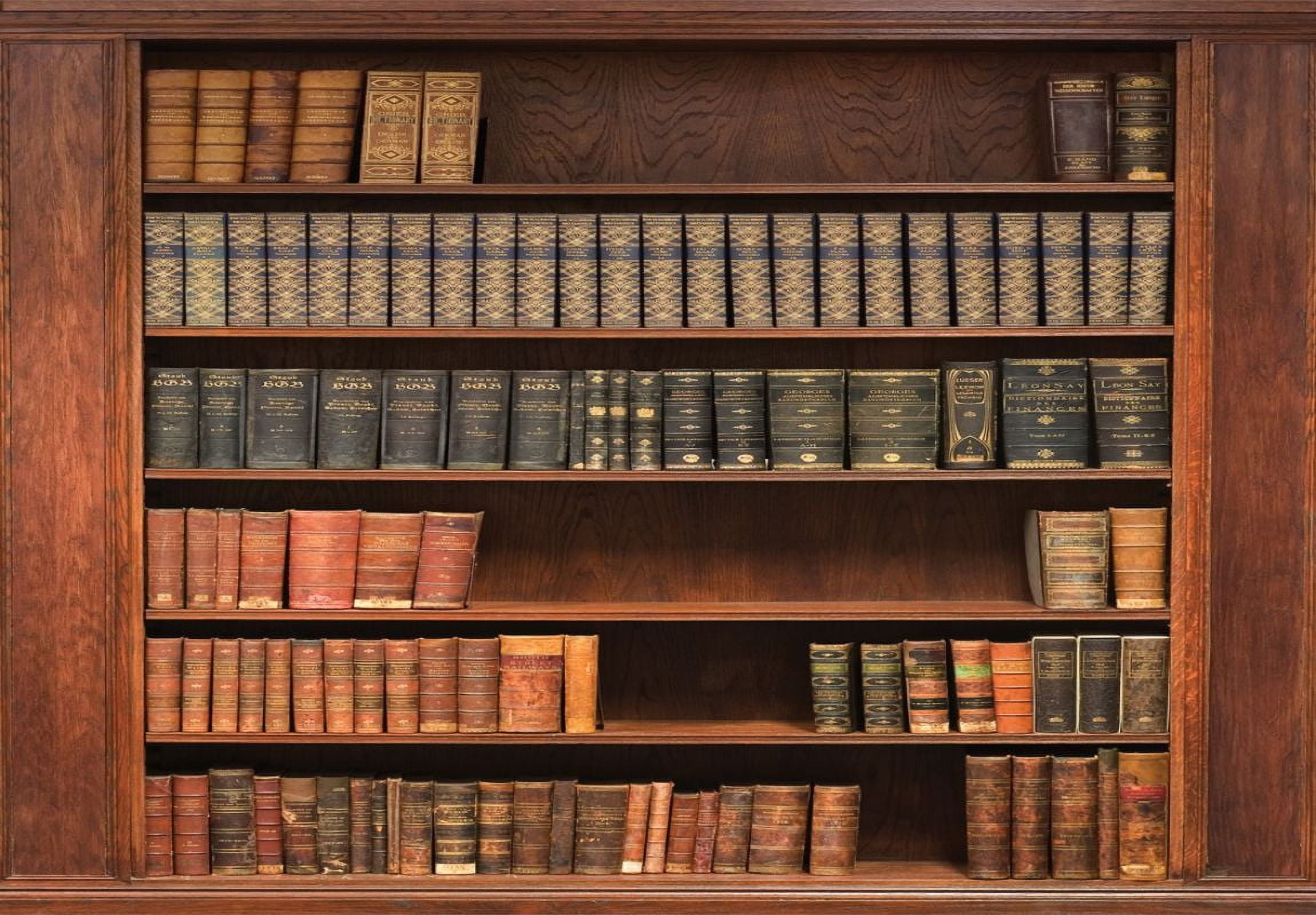 Retro Bookcase Background Book Cabinet Hardcover Bookshelf Photo ration ...