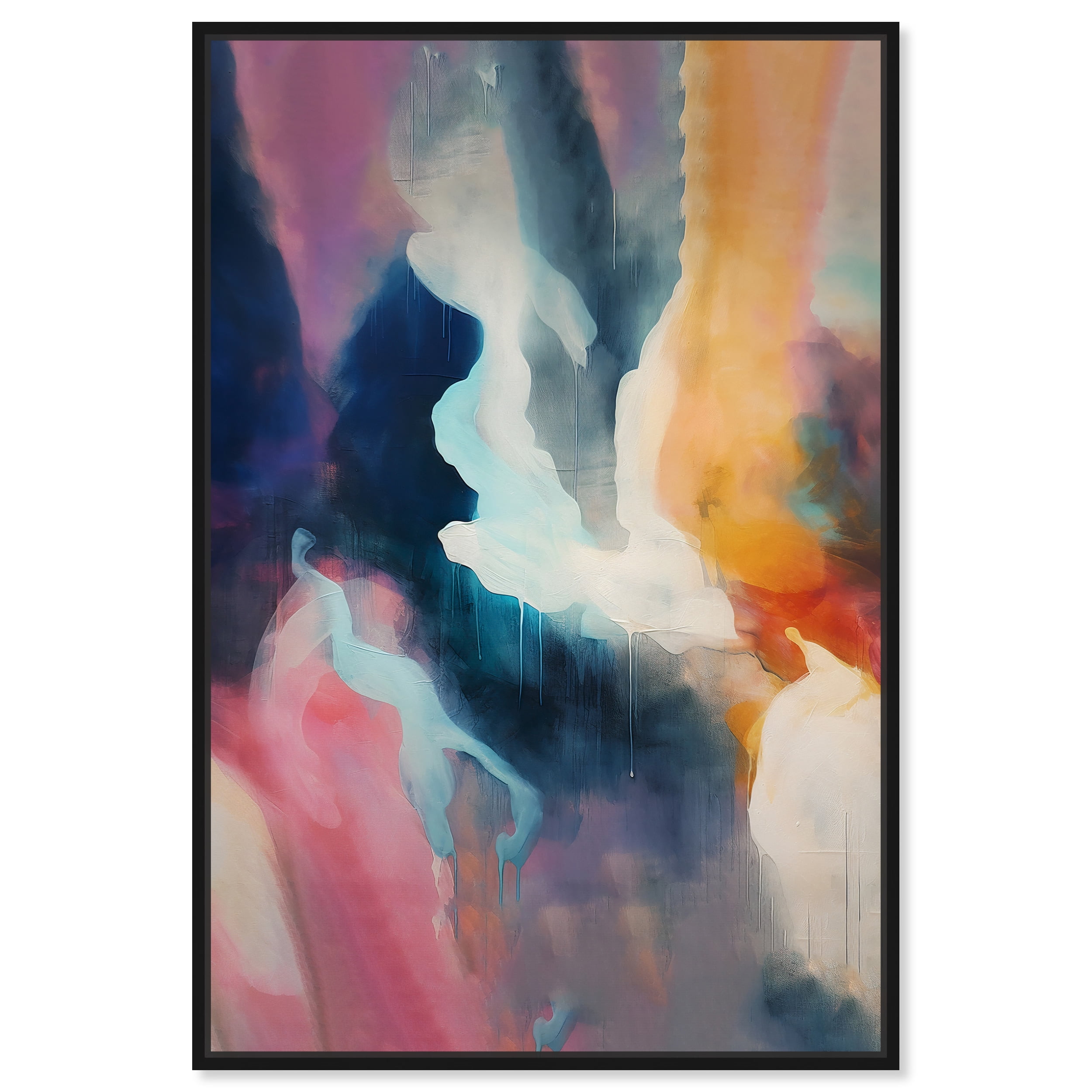 Retro Boreal Retro Modern Abstract Canvas Wall Art by Art Remedy, Black ...