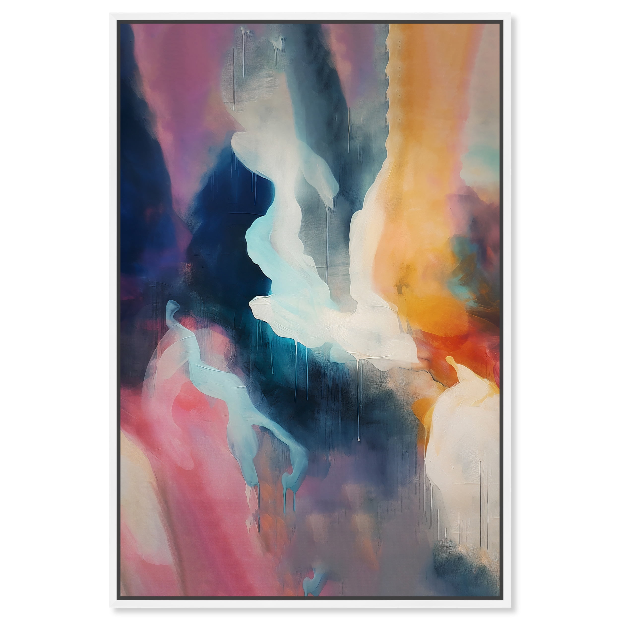 Retro Boreal Retro Modern Abstract Canvas Wall Art by Art Remedy, White ...