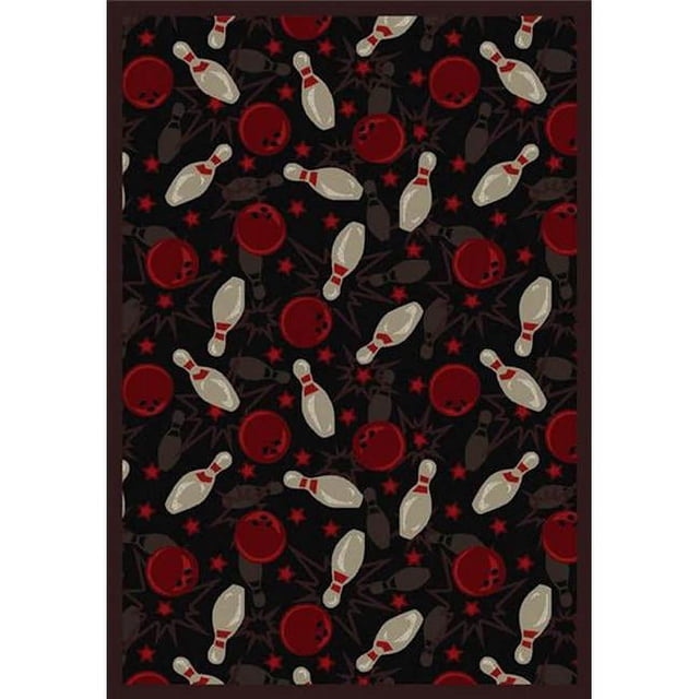 Retro Bowl Fireball Red 3 ft.10 in. x 5 ft.4 in. WearOn Nylon Machine ...