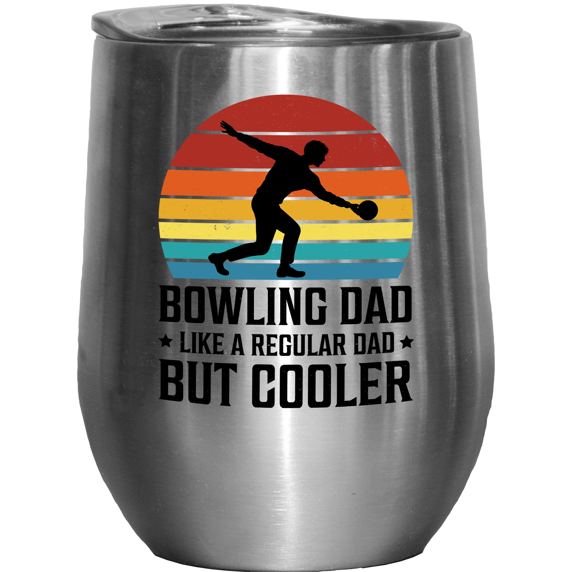 Retro Bowling Dad Like a Regular Dad but Cooler, Bowler Father's Day ...