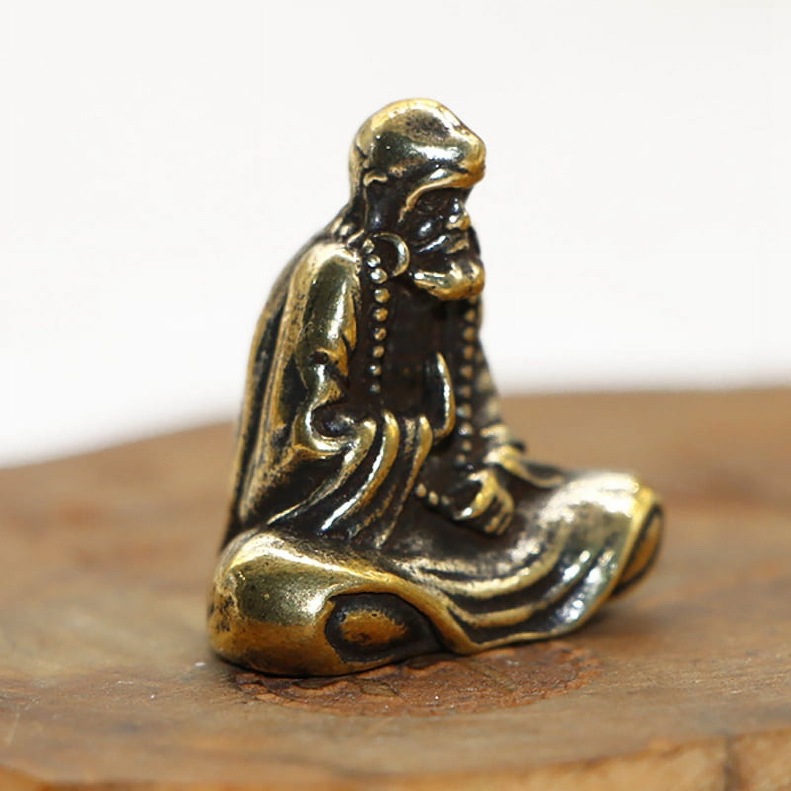 Retro Brass Buddha Mini Statue Bodhidharma Master Figurines - Walmart.com