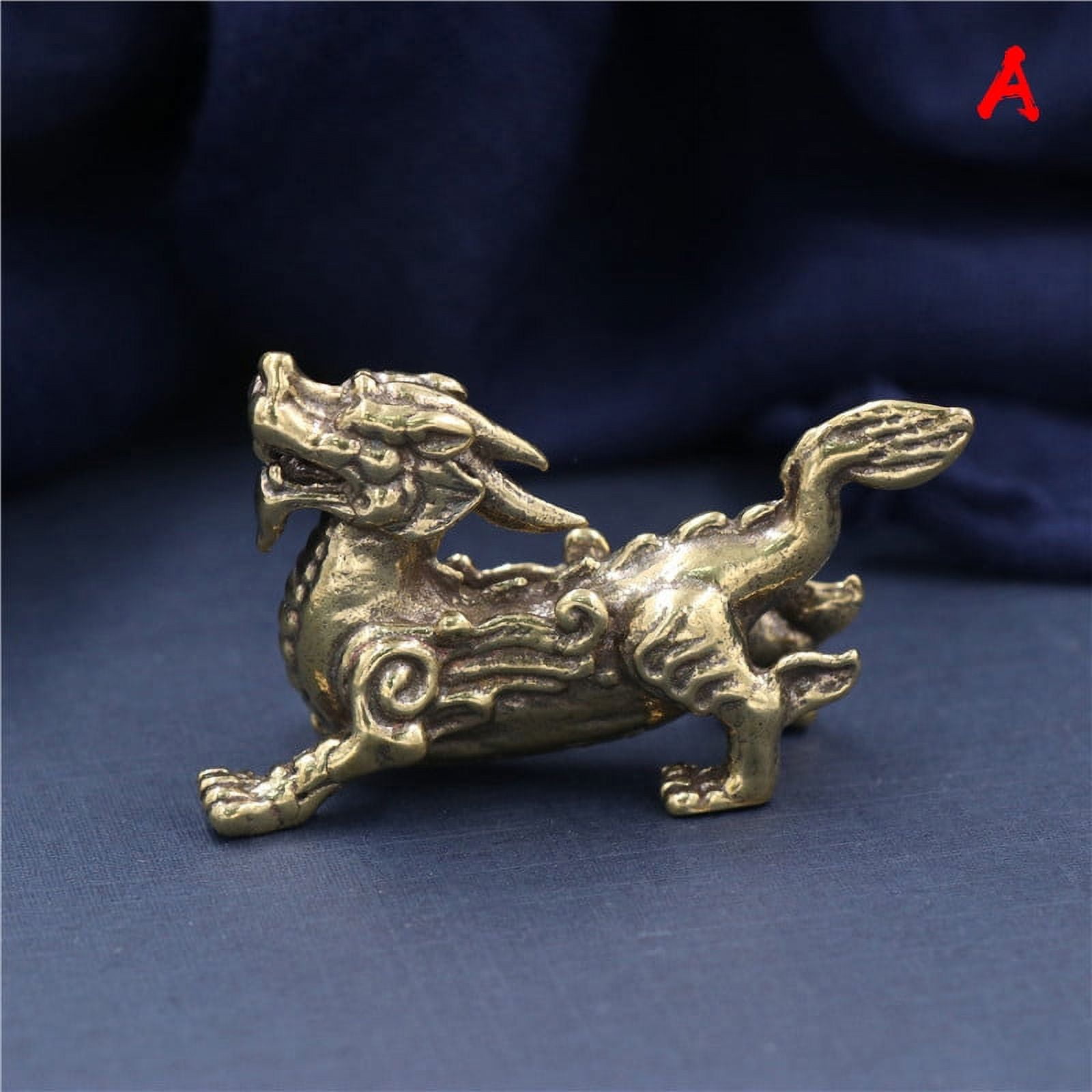 Retro Brass Chinese Ancient Beast Flying Pixiu Home Decor Ornaments ...