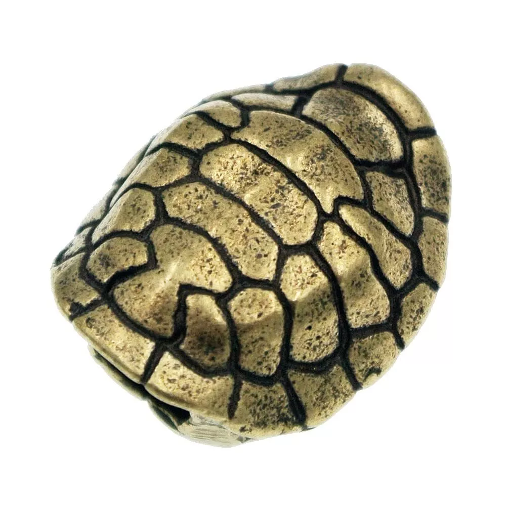 Retro Brass Paracord Bead,Turtle Shell Carved Antique EDC for Knife ...