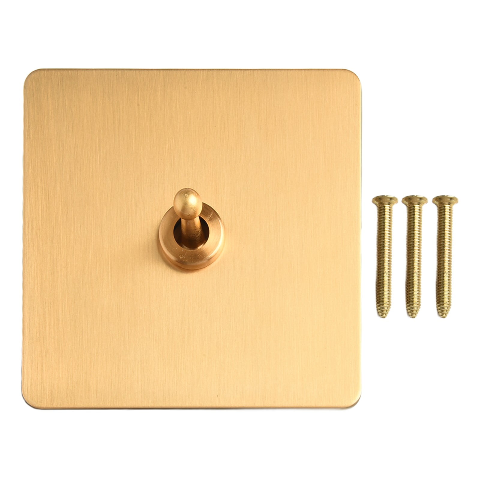 Retro Brass Toggle Light Switch 1/2 Way 86 Type Rocker Lever Plate for ...