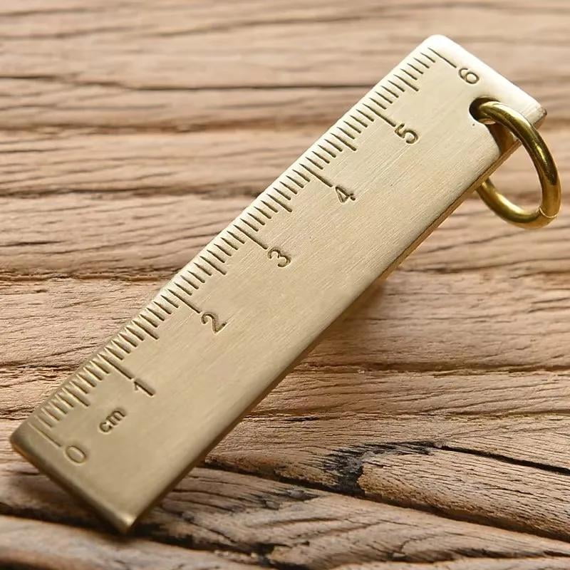 Retro Brass Triangle Ruler Protractor Metal Measuring Tool 15cm ...