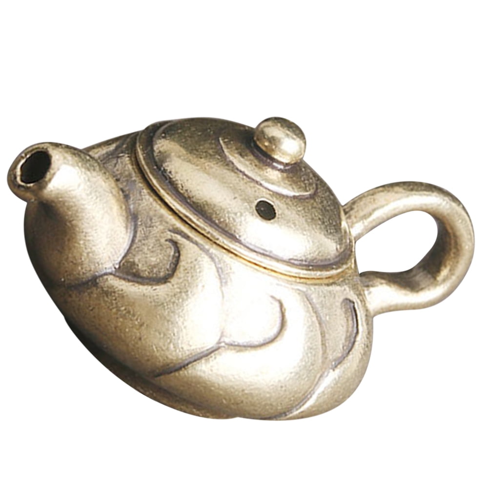Retro Brass teapot Figurine Brass teapot-shape Sculpture teapot teapot ...