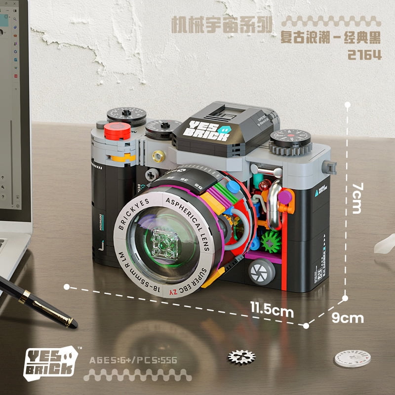 Retro Brick Digital Camera」Lego-Compatible Building Block Model - Dual ...